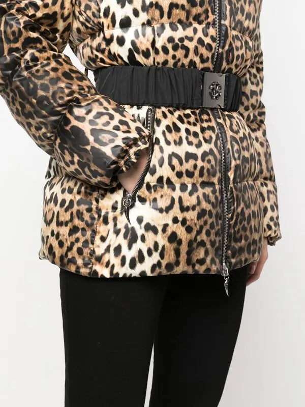 Roberto Cavalli Leopard-print Padded Jacket