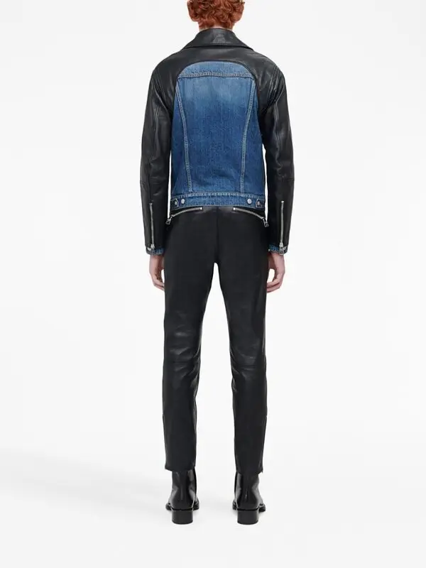 Alexander McQueen Leather Slim Fit Cropped Trousers