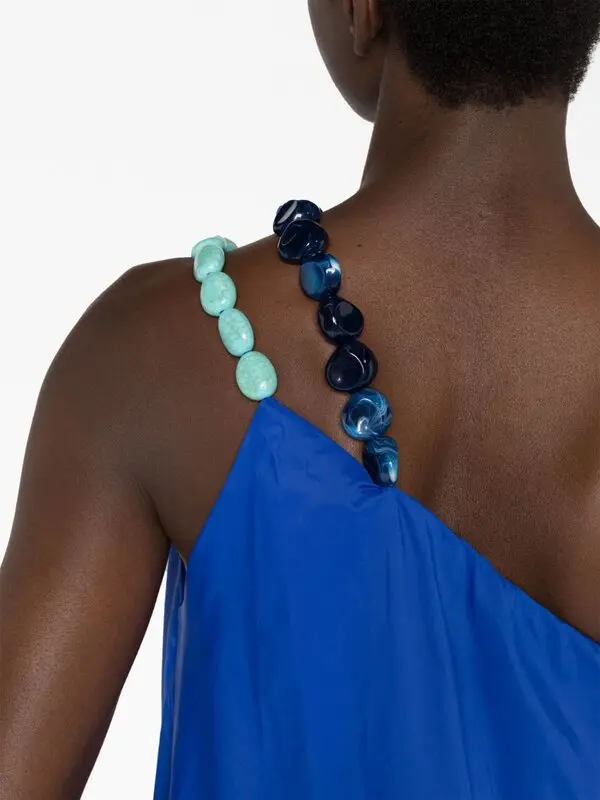 staud blue beaded dress STAUD | LE SABLE DRESS | GREAT WHITE
