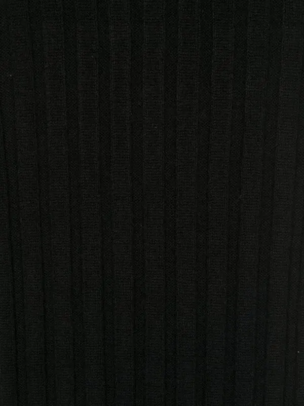 Brunello Cucinelli Ribbed-knit Cashmere Scarf - Black