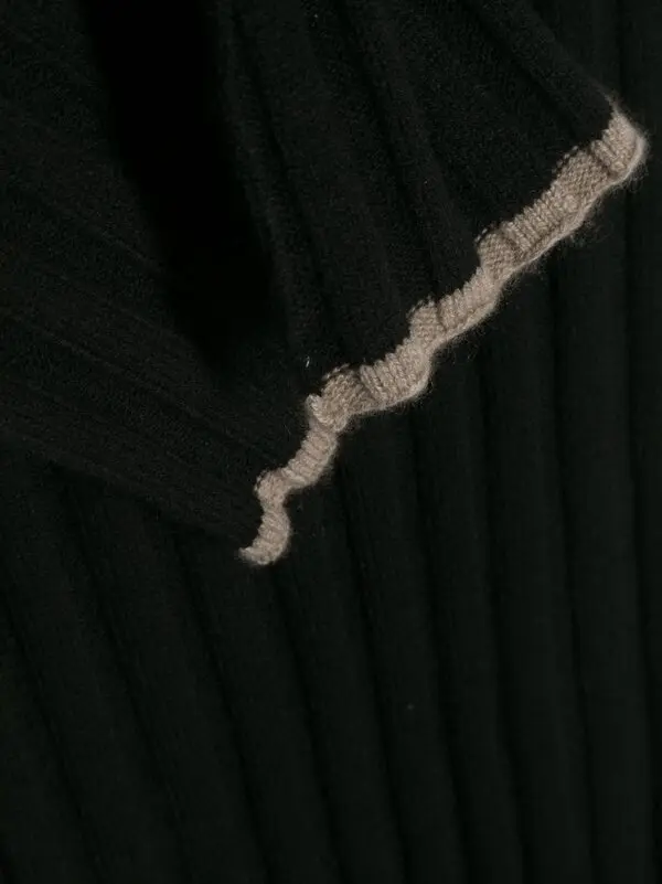 Brunello Cucinelli Ribbed-knit Cashmere Scarf - Black