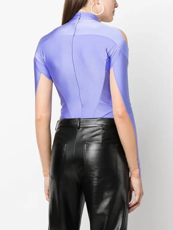 MUGLER Sheer Panelling Long-sleeved Body