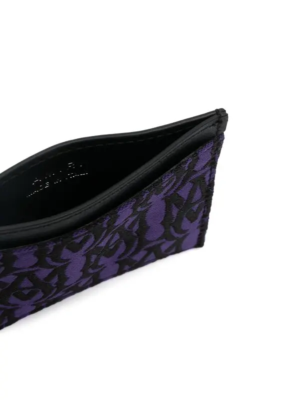 Amiri Monogram-print Leather Cardholder