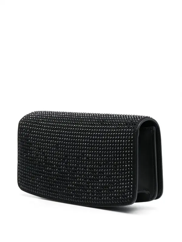 Stella McCartney Rhinestone-embellished Crossbody Bag - Black