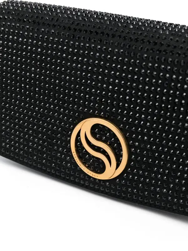 Stella McCartney Rhinestone-embellished Crossbody Bag - Black