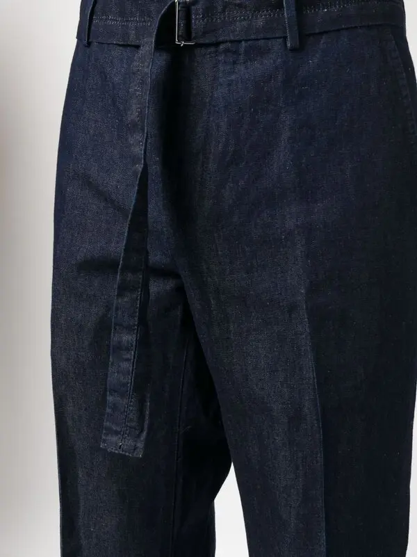 LANVIN Buckle-waist Straight-leg Jeans