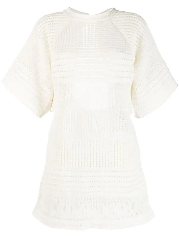Stella McCartney Crochet Knit Minidress - White