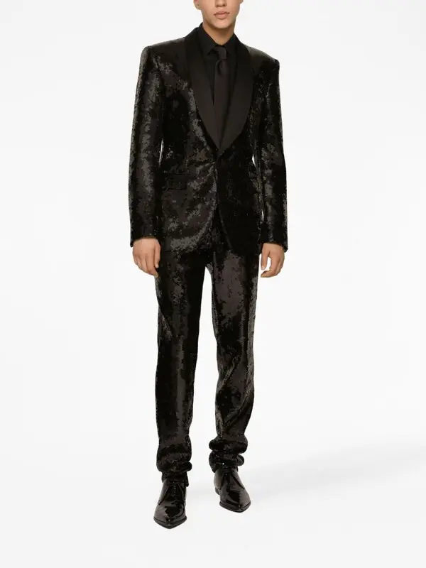 Dolce & Gabbana Sequin-embellished Suit - Black