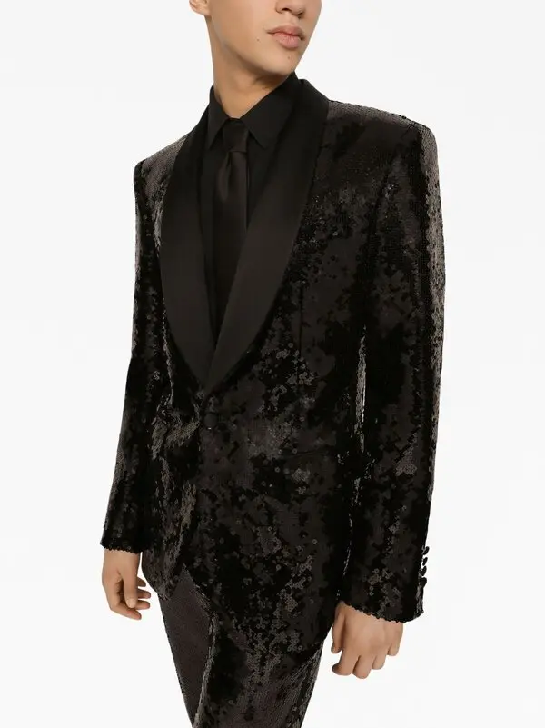 Dolce & Gabbana Sequin-embellished Suit - Black
