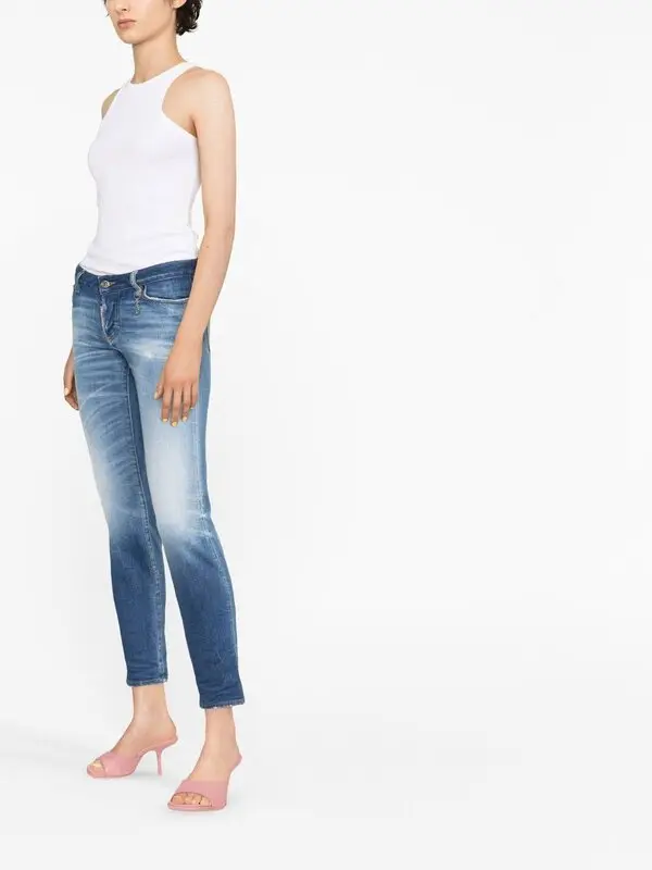 Dsquared2 Faded Slim-cut Jeans - Blue