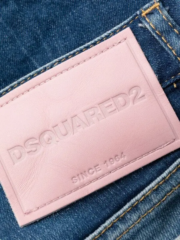 Dsquared2 Faded Slim-cut Jeans - Blue