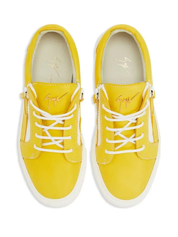 GIUSEPPE ZANOTTI Gail Leather Sneakers - Yellow