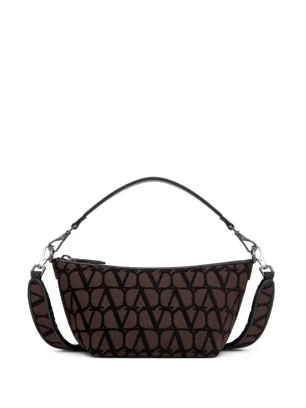 Valentino Garavani Toile Iconographe Shoulder Bag - Brown