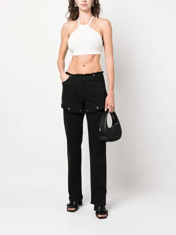 1017 Alyx 9sm Cropped Halterneck Knit Top - Neutrals