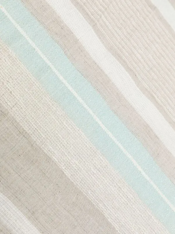 Peserico Striped Frayed-edge Scarf