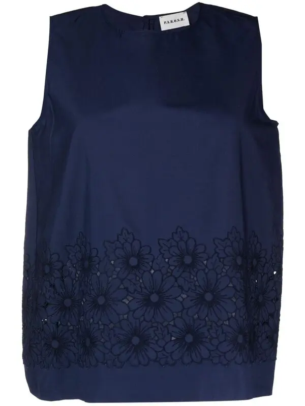 P.a.r.o.s.h Cut-out Detail Top - Blue