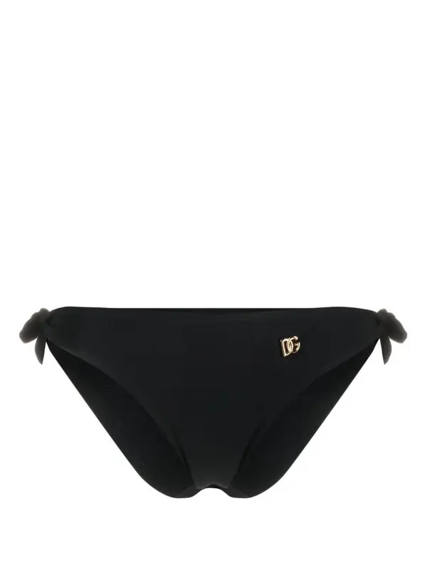 Dolce & Gabbana Logo-plaque Bikini Bottoms - Black
