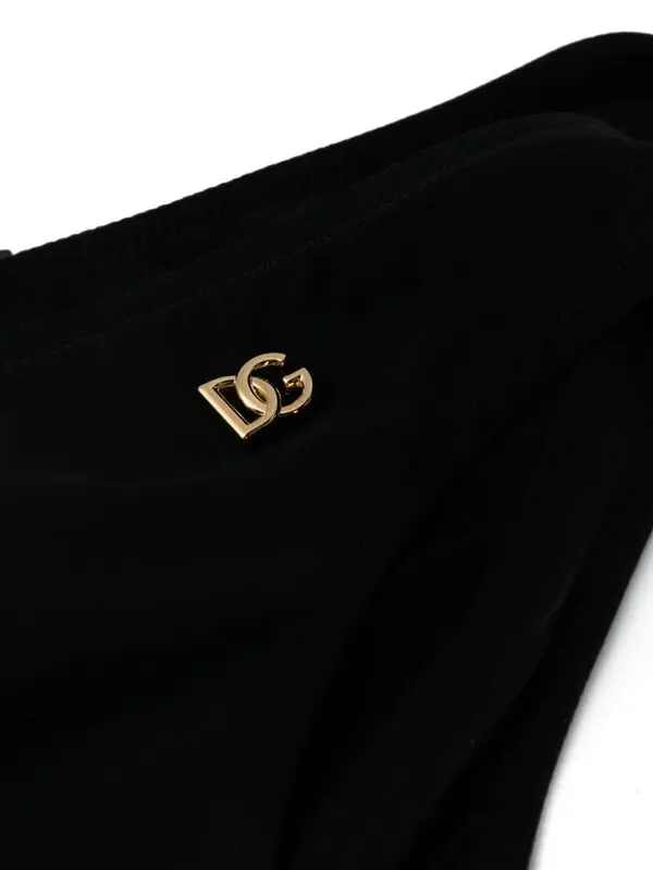 Dolce & Gabbana Logo-plaque Bikini Bottoms - Black