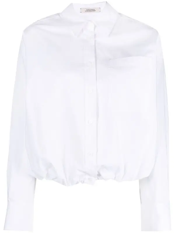 Dorothee Schumacher Long-sleeve Cropped Shirt - White
