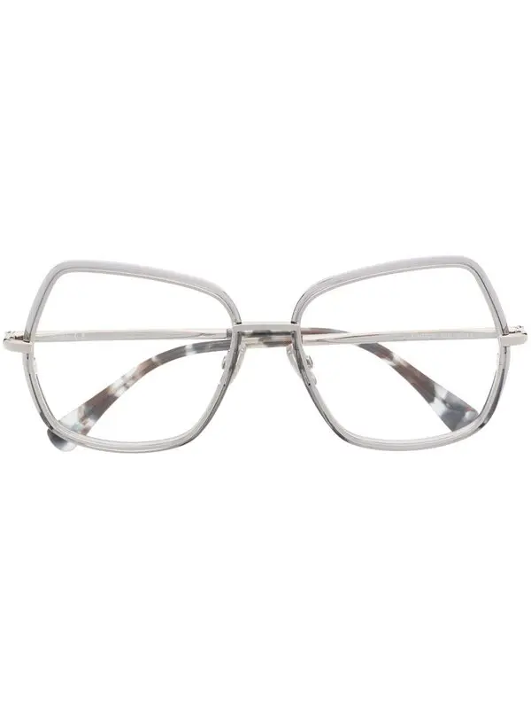 Max Mara Square-frame Glasses - Silver