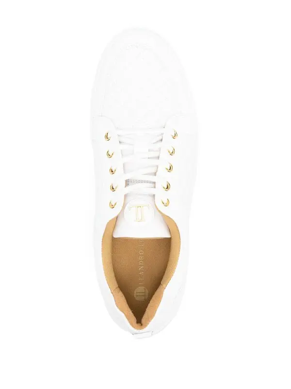 LEANDRO LOPES Quilted Low-top Sneakers - White