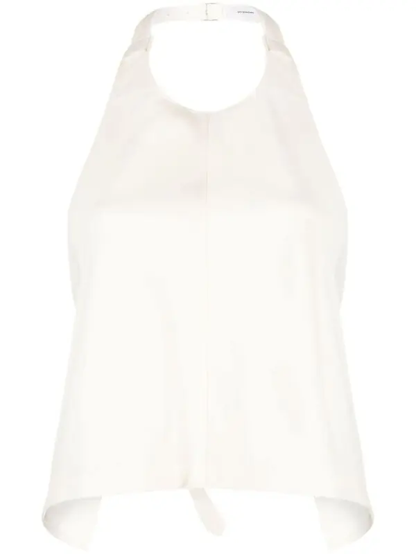 Wardrobe.NYC Halterneck Wool Top - Neutrals