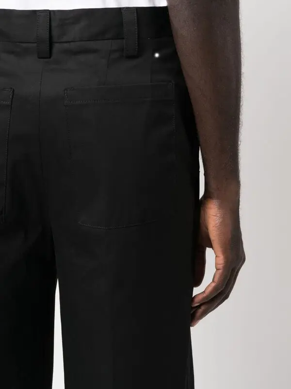 PT TORINO Pleated Cropped Trousers - Black