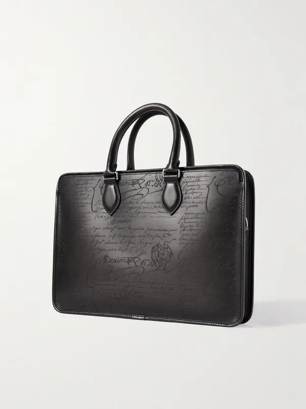 Berluti Un Jour Mini Scritto Leather Briefcase