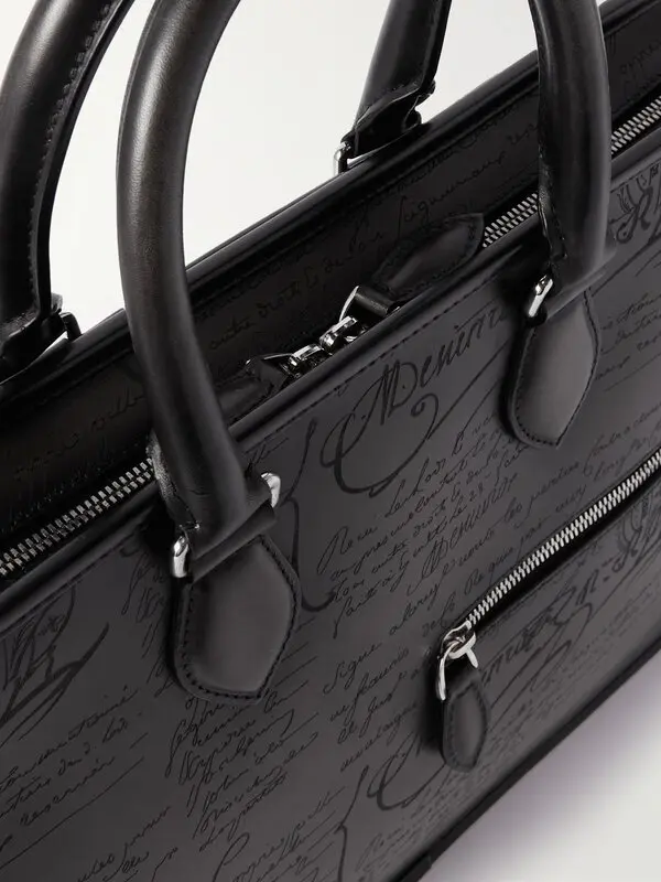 Berluti Un Jour Mini Scritto Leather Briefcase