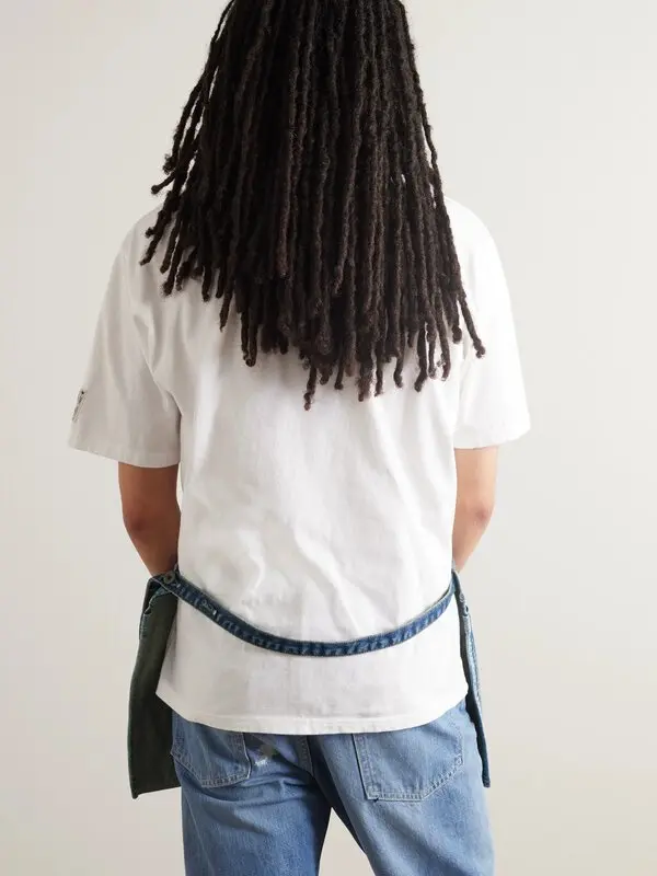 Kapital Logo-Print Denim Apron - Blue | Editorialist