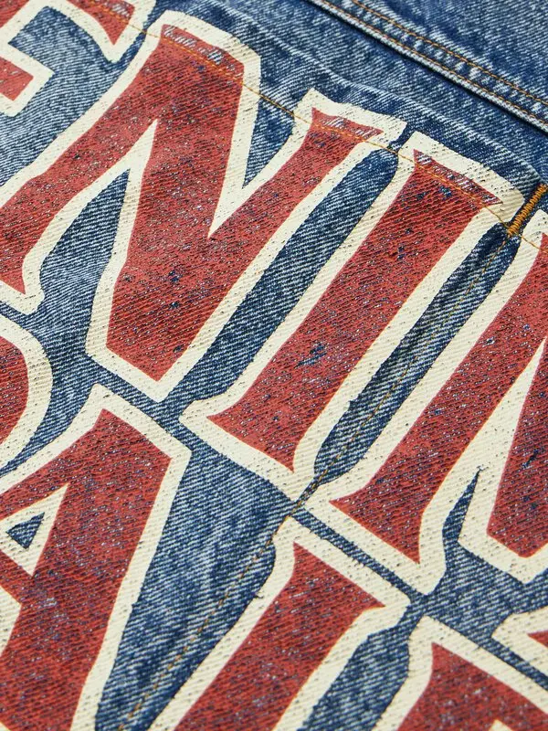 Kapital Logo-Print Denim Apron - Blue | Editorialist
