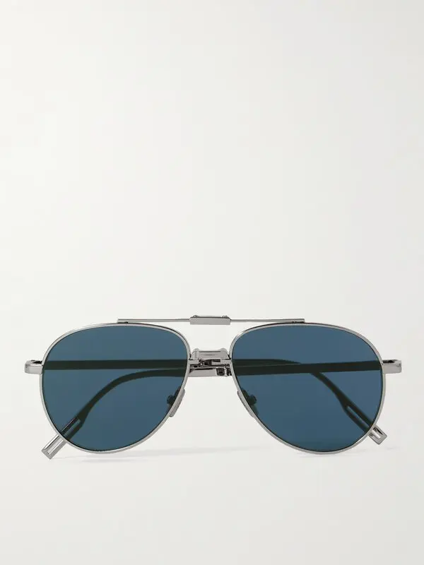 Dior Dior90 A1u Aviator-style Sunglasses - Silver