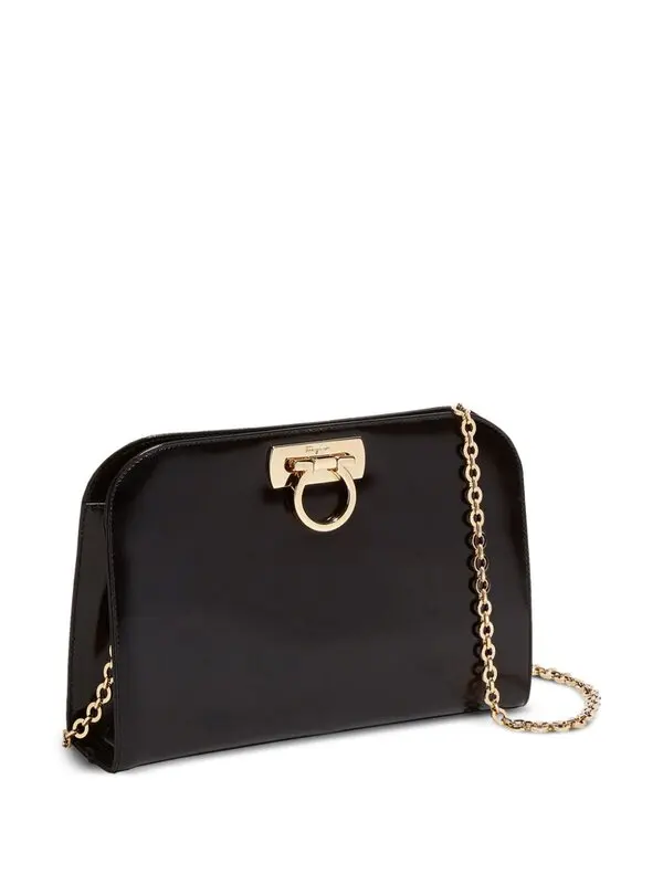 FERRAGAMO Diana Leather Clutch
