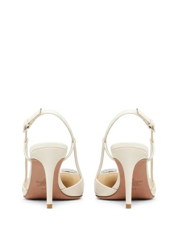 Valentino Garavani Vlogo Signature Slingback Pumps 80mm - White