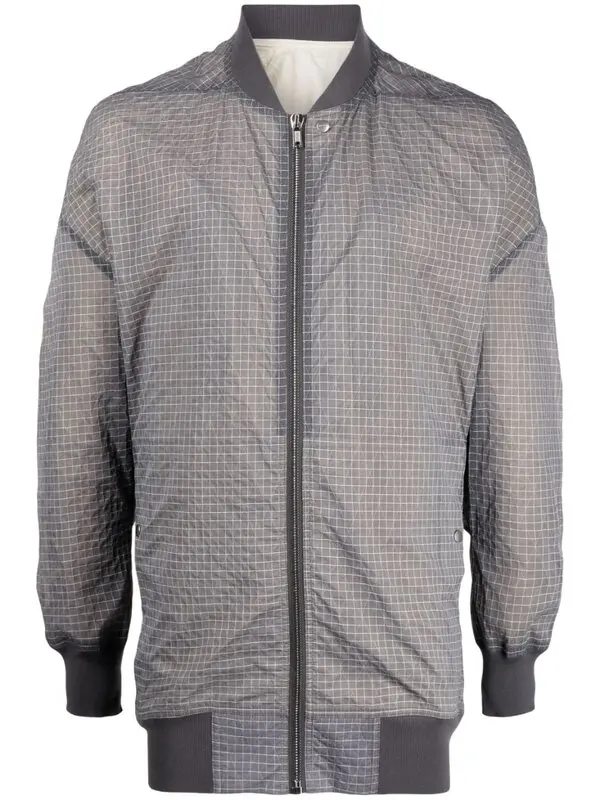 Rick Owens Grid-patterned Bomber Jacket