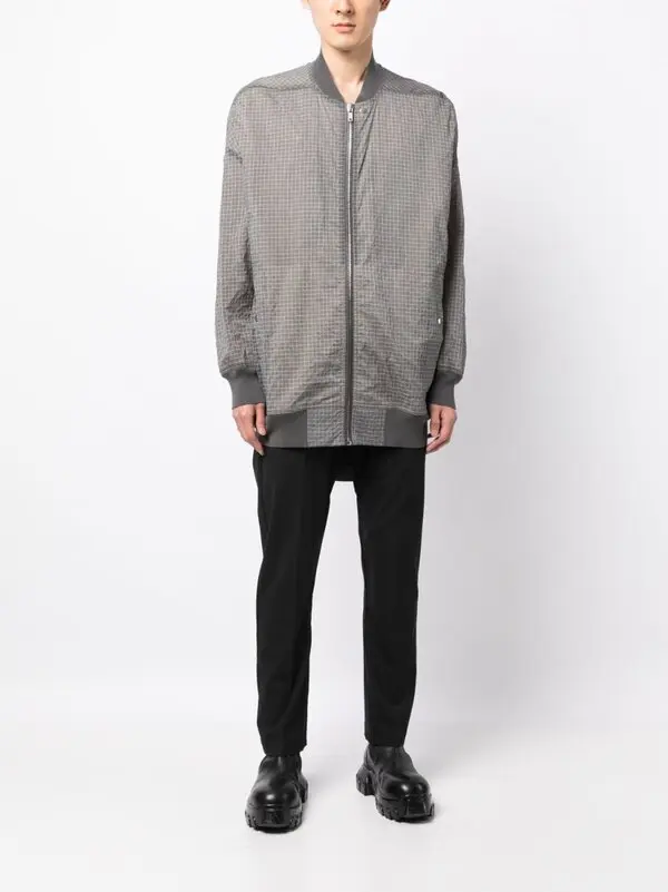 Rick Owens Grid-patterned Bomber Jacket