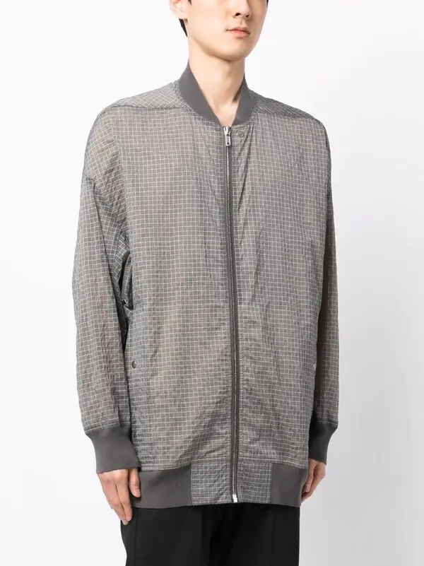 Rick Owens Grid-patterned Bomber Jacket