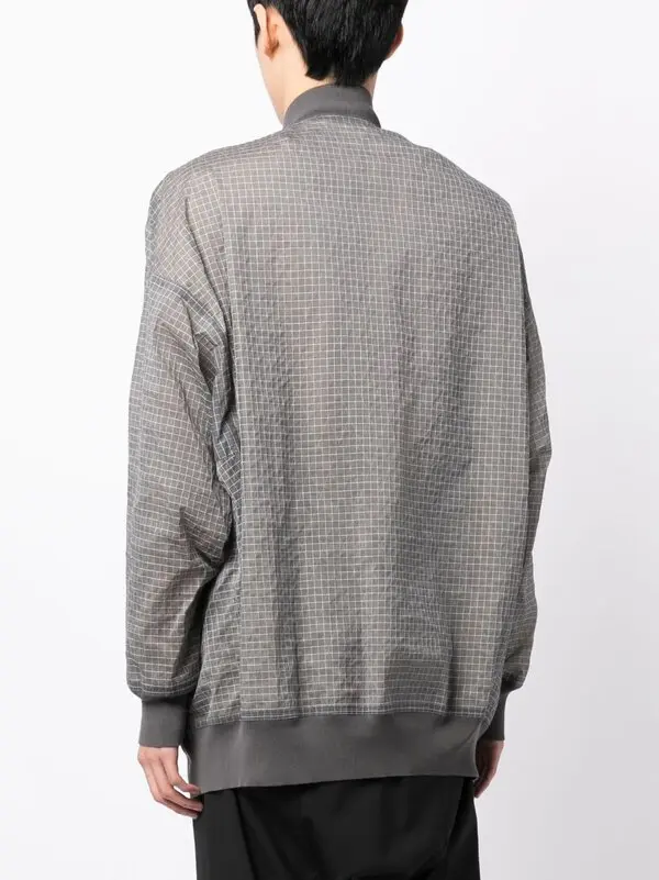 Rick Owens Grid-patterned Bomber Jacket
