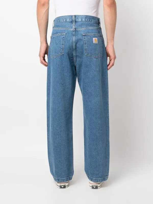 Carhartt Work In Progress Landon Logo-patch Jeans - Blue