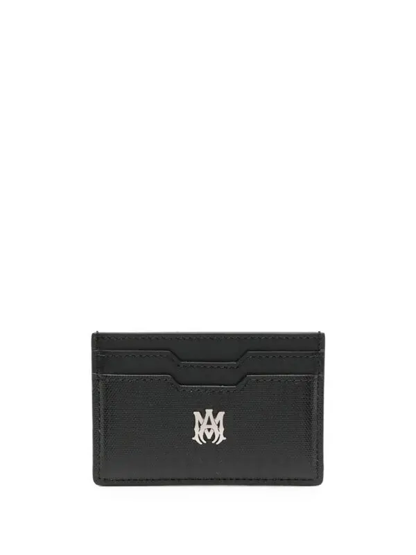 Amiri Monogram-jacquard Leather Cardholder - Black | Editorialist