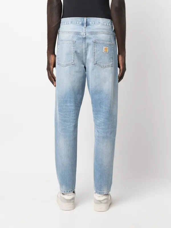 Carhartt Work In Progress Newel Logo-patch Straight-leg Jeans