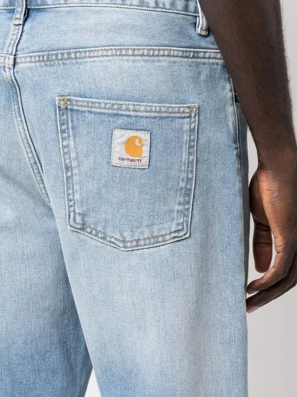 Carhartt Work In Progress Newel Logo-patch Straight-leg Jeans