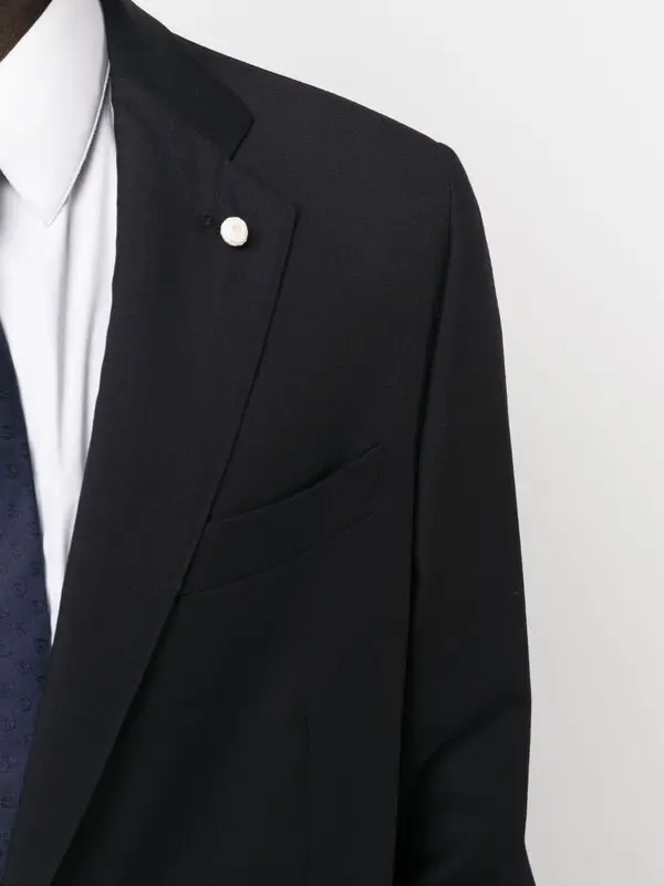 LUIGI BIANCHI MANTOVA Single-breasted Virgin-wool Suit - Blue