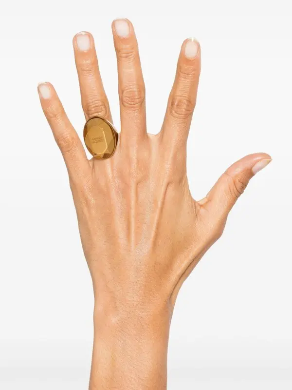 Alexander McQueen The Faceted Stone Ring - Gold
