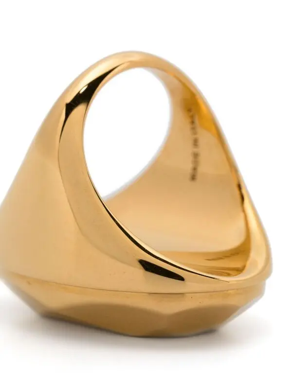 Alexander McQueen The Faceted Stone Ring - Gold