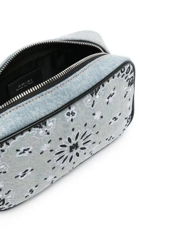 Amiri Bandana Embroidery Crossbody Bag - Blue | Editorialist