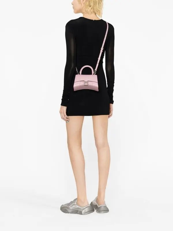 Balenciaga Xs Hourglass Leather Tote Bag