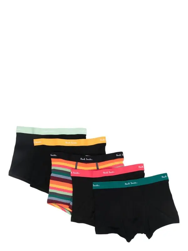 Paul Smith Elastic-logo Cotton Boxers - Black