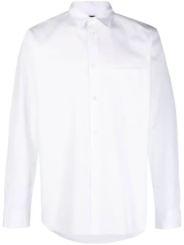 Comme Des Garçons Patch-pocket Cotton Shirt - White