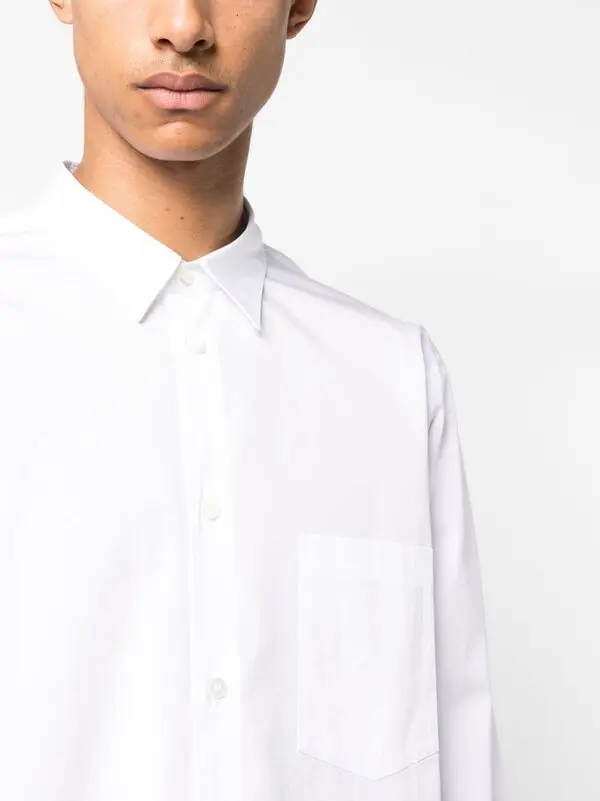 Comme Des Garçons Patch-pocket Cotton Shirt
